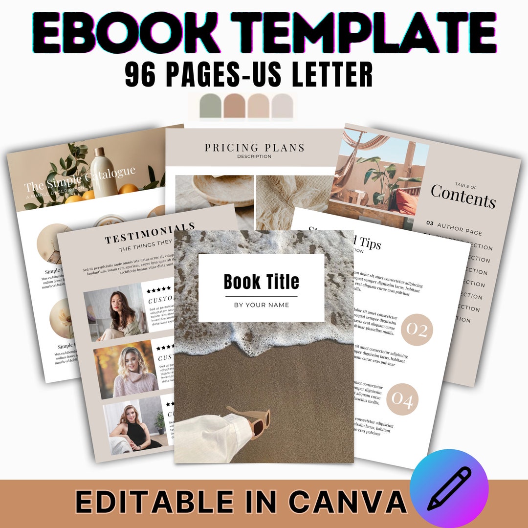 Minimalist Ebook Template, Editable Canva Template, Coaching Workbook ...