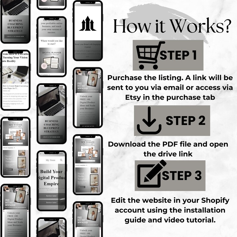 Black Shopify Theme for Selling Digital Products, Template Online Store ...