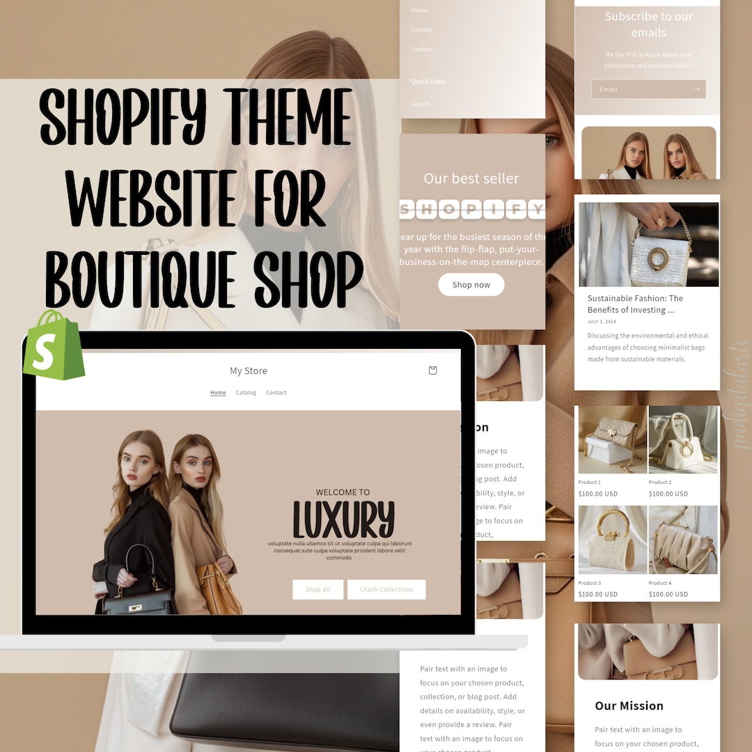 Shopify Theme for Bag Store,boutique Website,boutique Banner Shopify ...