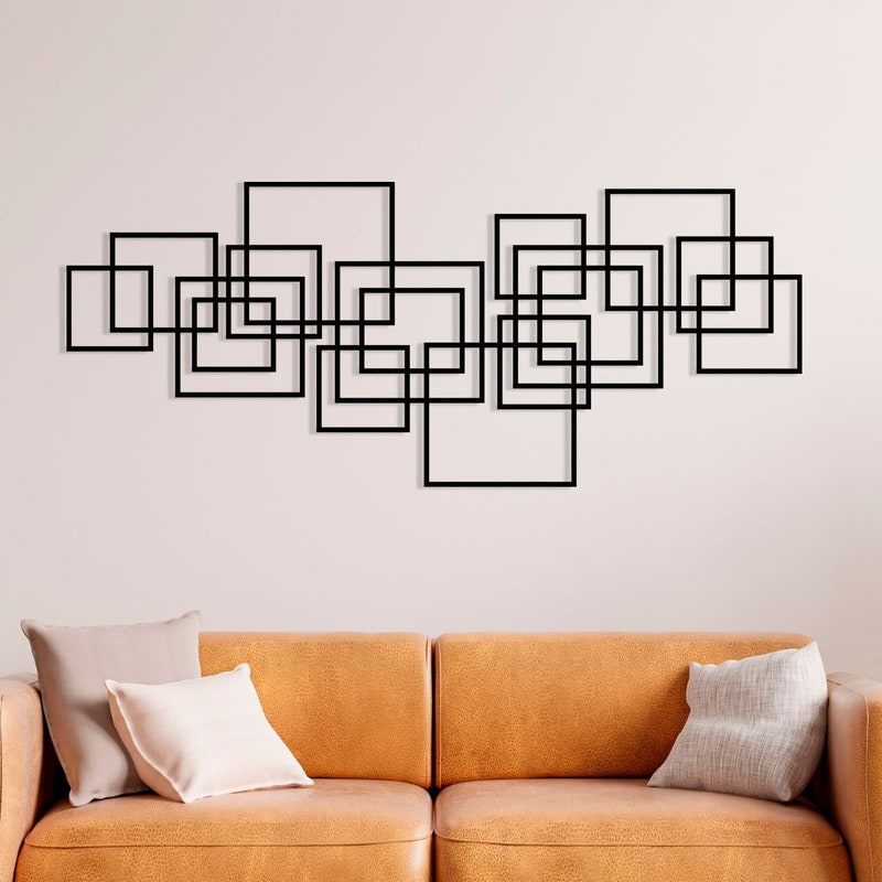 Geometric Metal Wall Art - Etsy