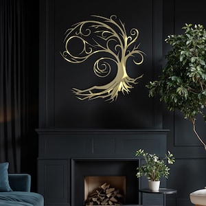 Metal Tree Branch Wall Art, Modern Indoor Outdoor Sculpture - Etsy