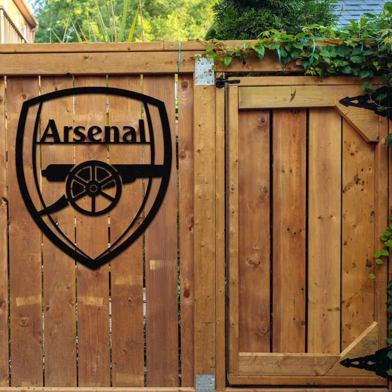 Arsenal Metal Wall Art, Cannon Shield | Football Fan Wall Decor | Gift ...