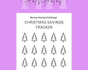 Printable Holiday Money Saving Tracker, Money Saving Challenge ...