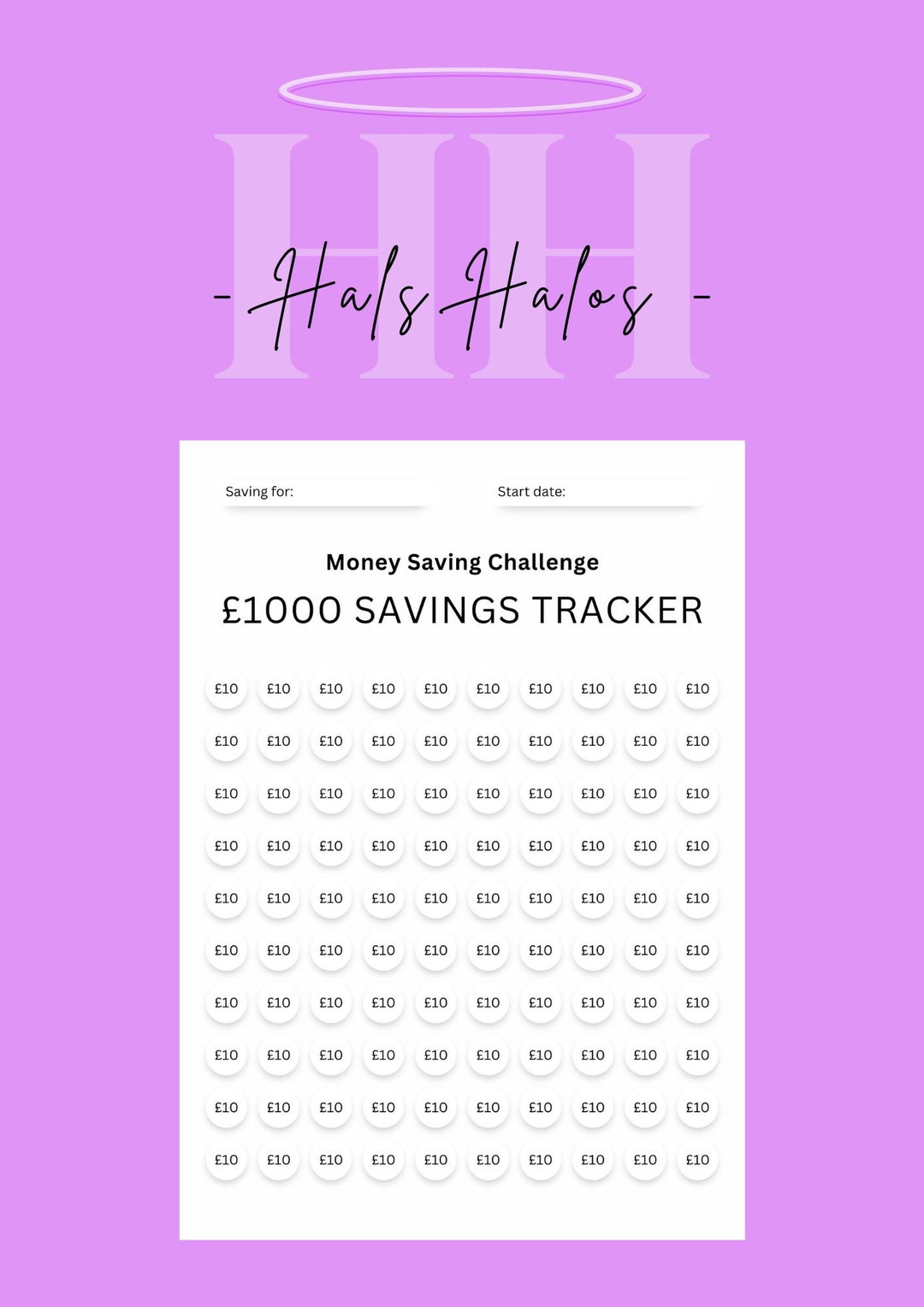 Printable 1000 Money Saving Tracker, Money Saving Challenge ...