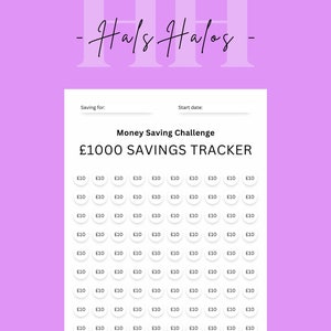 Printable 1000 Money Saving Tracker, Money Saving Challenge ...