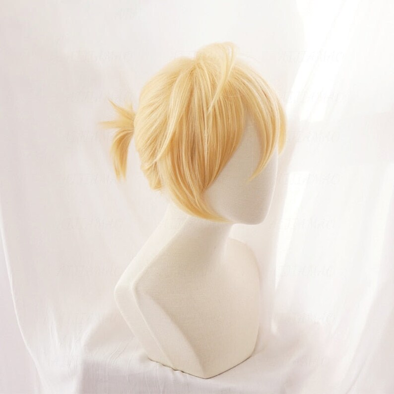 Anime, Cosplay Wig, Rin Len, Blond Hair, Heat Resistant, for Cosplay ...