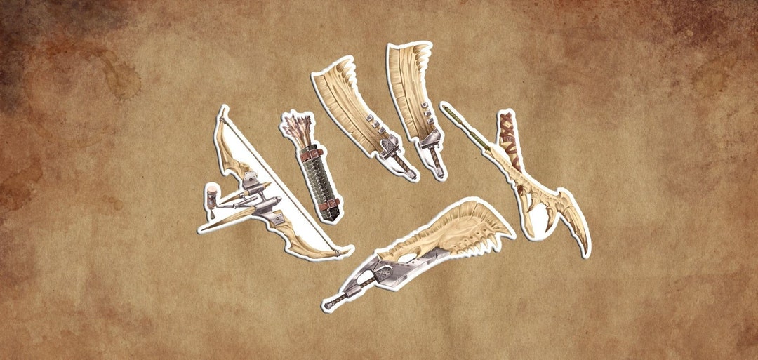MONSTER HUNTER Weapons Sticker Set | Big Sword Sticker | Hunter ...