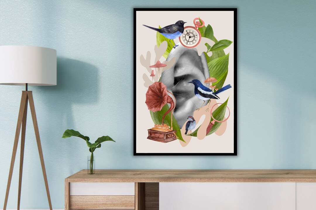 Sight Sense Birds Vertical Canvas Art, Instrument, Flower, Premium ...