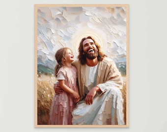 Jesus and Little Girl, Christian Art, Jesus With Children, Christ and ...