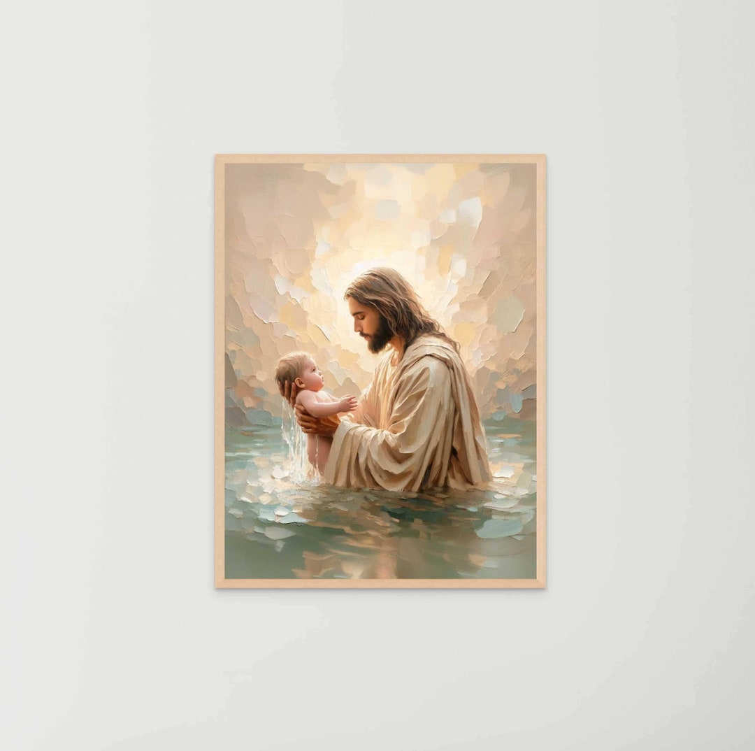 A Gift of Life, Christian Art, Jesus With Baby, Jesus Print, Catholic ...