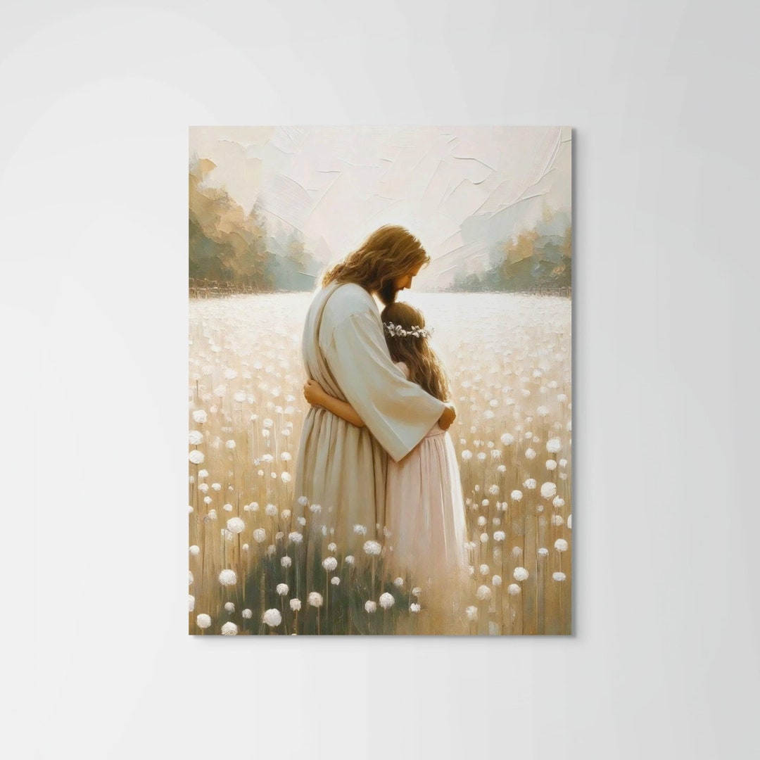He Protects, Christian Art, Jesus With Girl, Jesus Prints, LDS Art ...