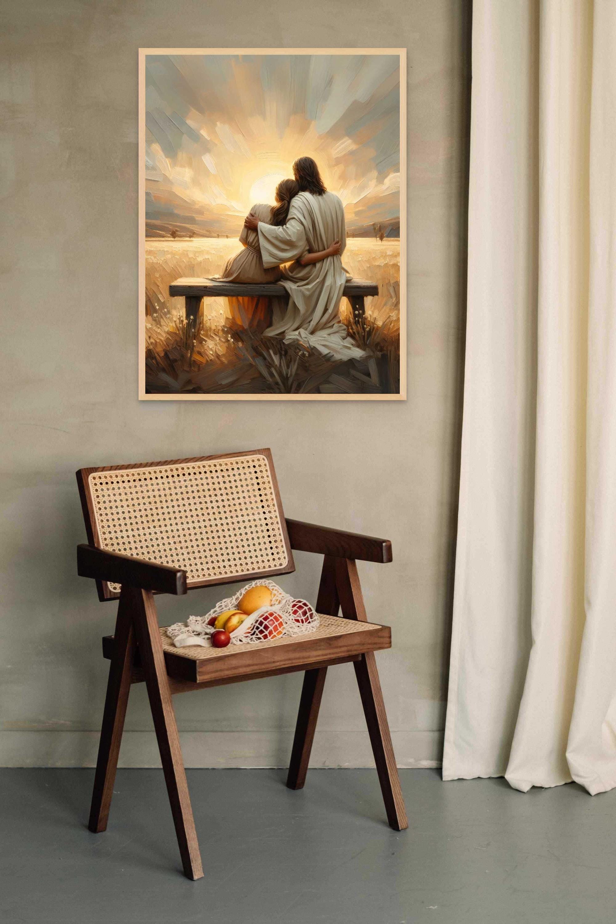 Bonding Faith, Christian Painting, Jesus and Girl, Picture of Christ ...