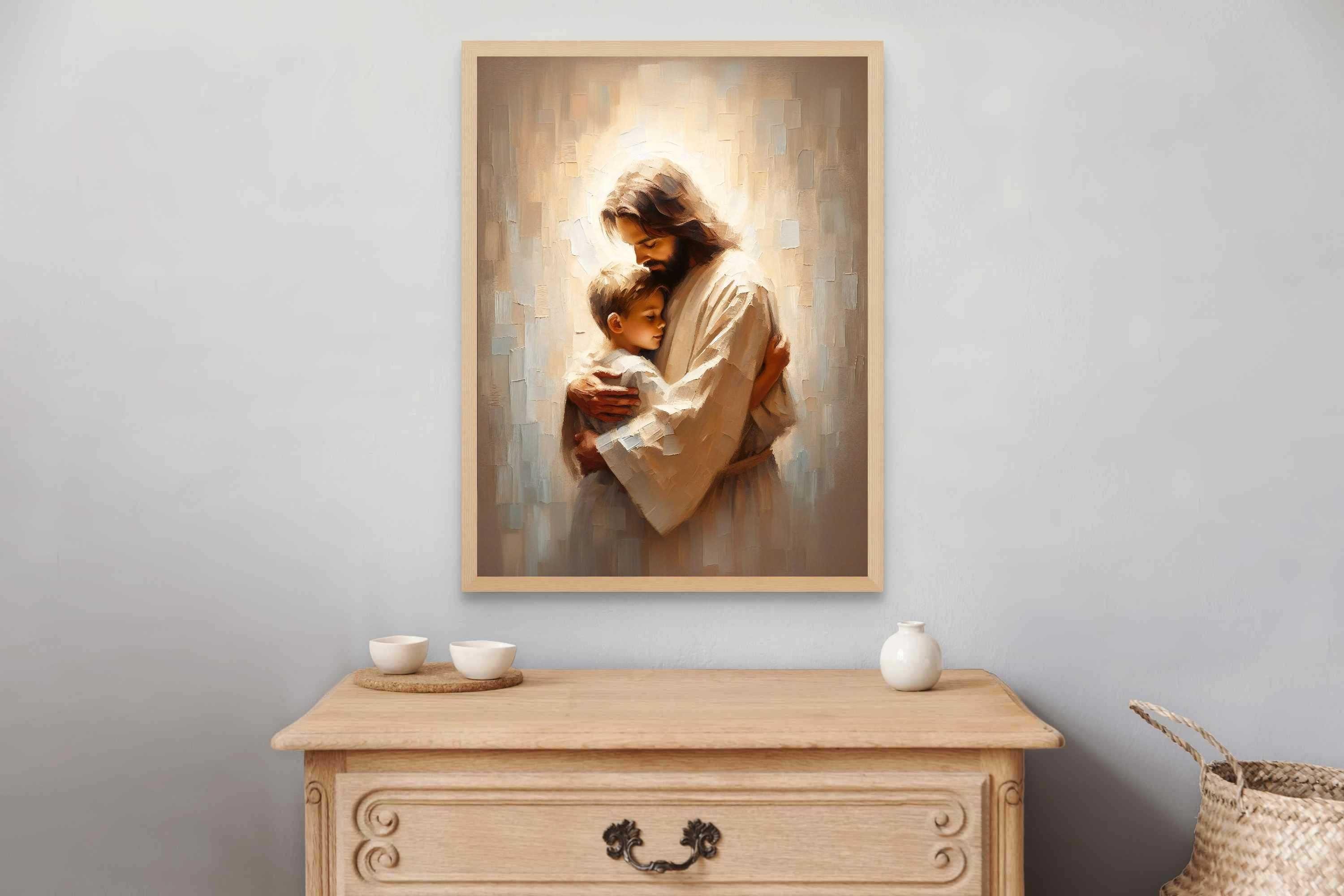 He Knows You, Christian Wall Art, Jesus With Boy, Jesus Shepherd Art ...