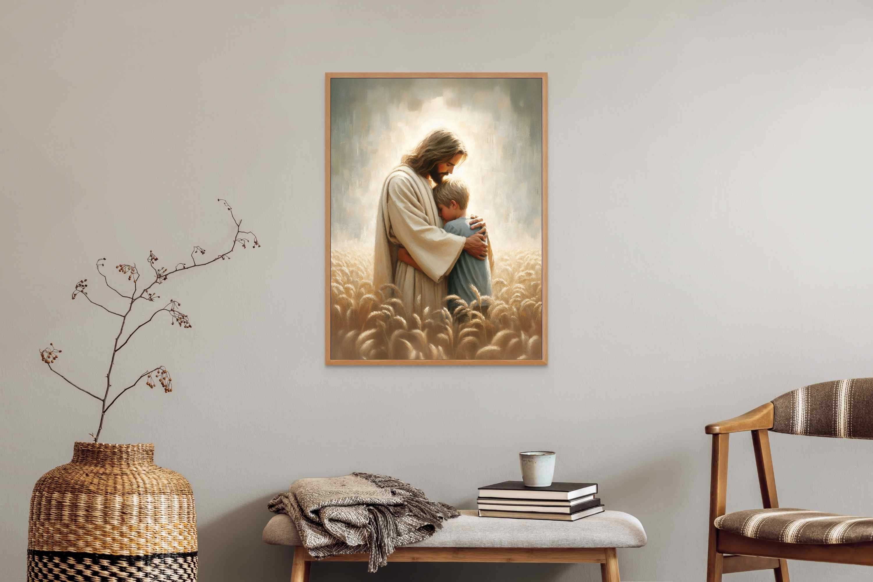 Jesus Hugging Boy, Christian Painting, Jesus With Children Art, Jesus ...