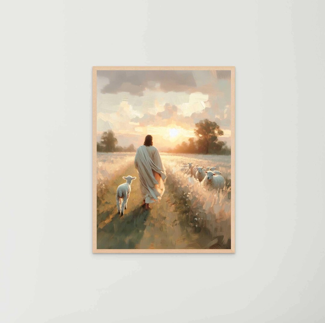 Returning Home, Christian Art, Jesus Shepherd Art, Jesus Prints, Jesus ...