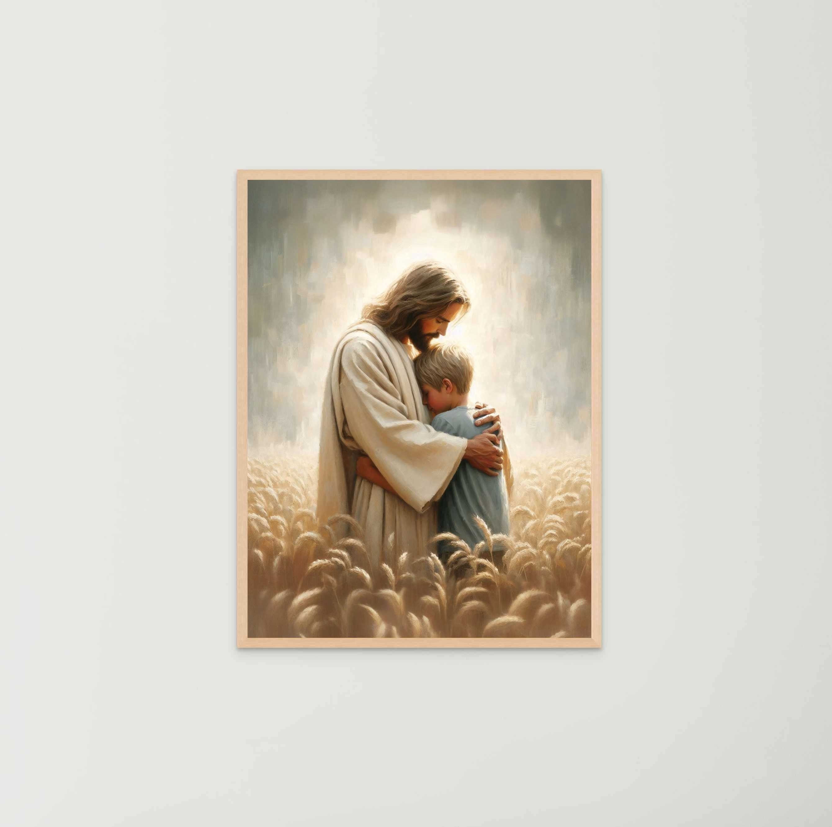Jesus Hugging Boy, Christian Painting, Jesus With Children Art, Jesus ...