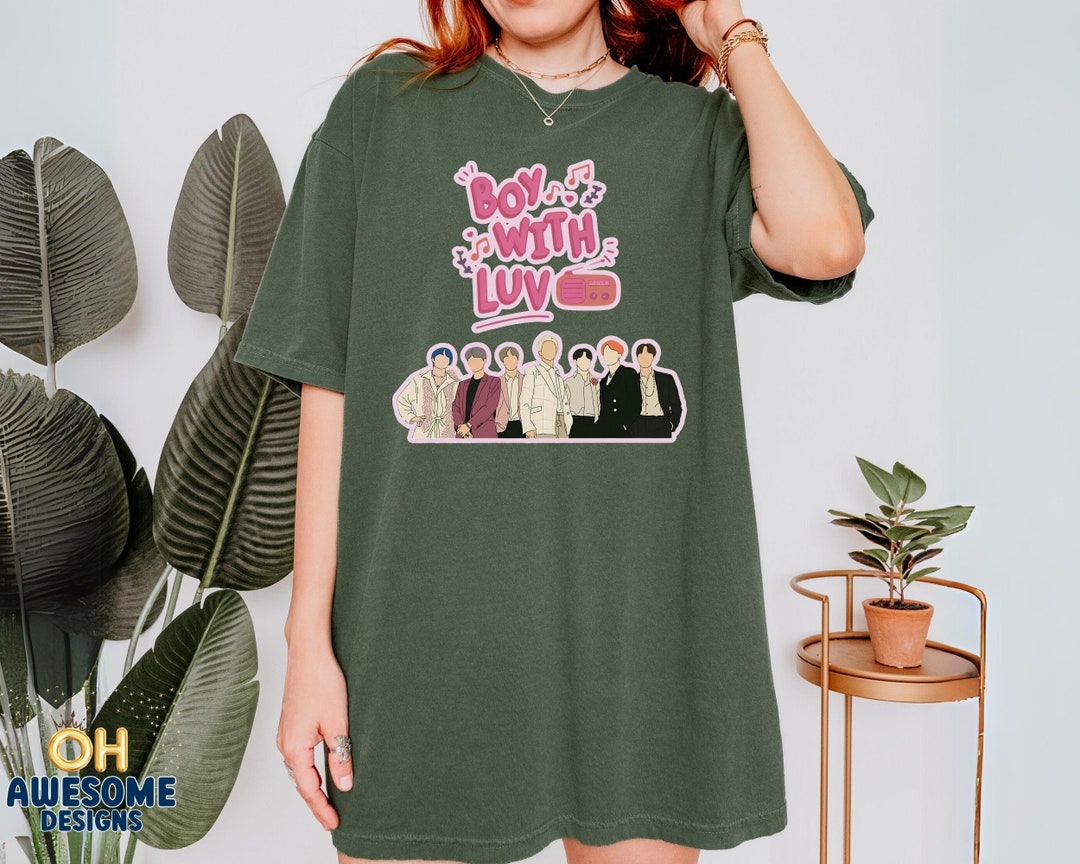 Bts Boy With Luv Cotton Shirt, Bts Clothes, Bangtan Shirt, Unisex ...