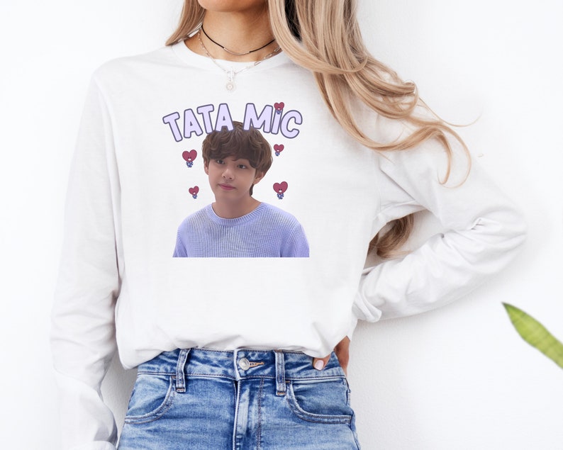 Bangtan Boys Kim Taehyung Funny Meme Shirt, BTS Merch, Tata Mic Tshirt ...