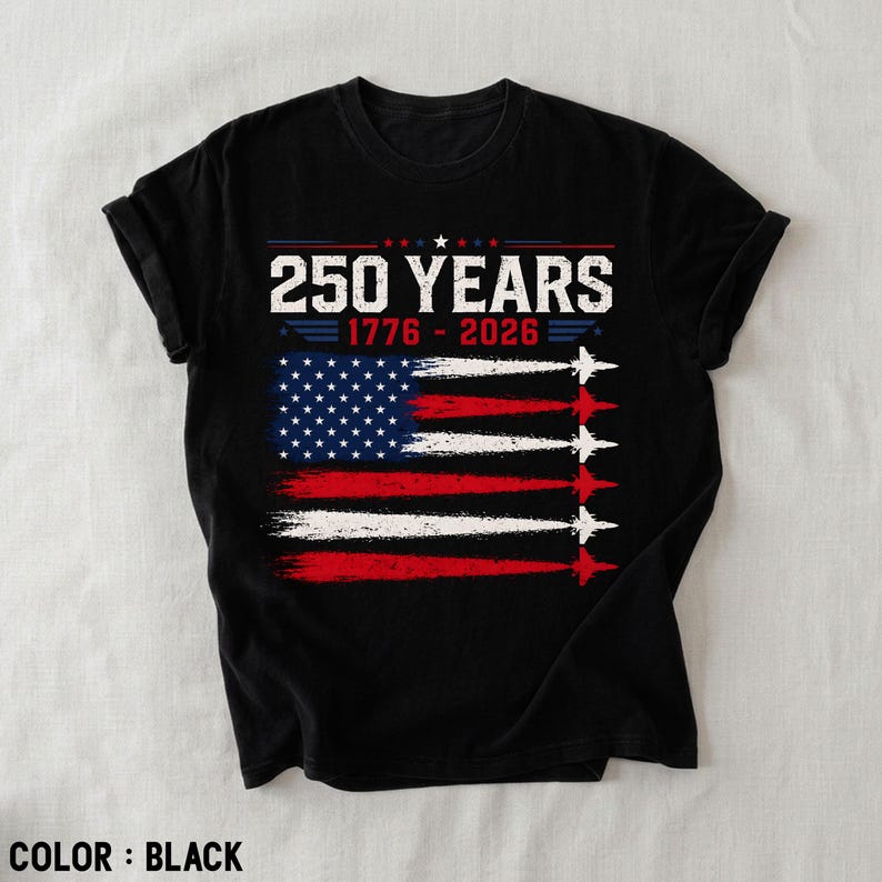 USA 250th Anniversary T-shirt, 250 Years Teem, 1776-2026 USA Patriotic ...