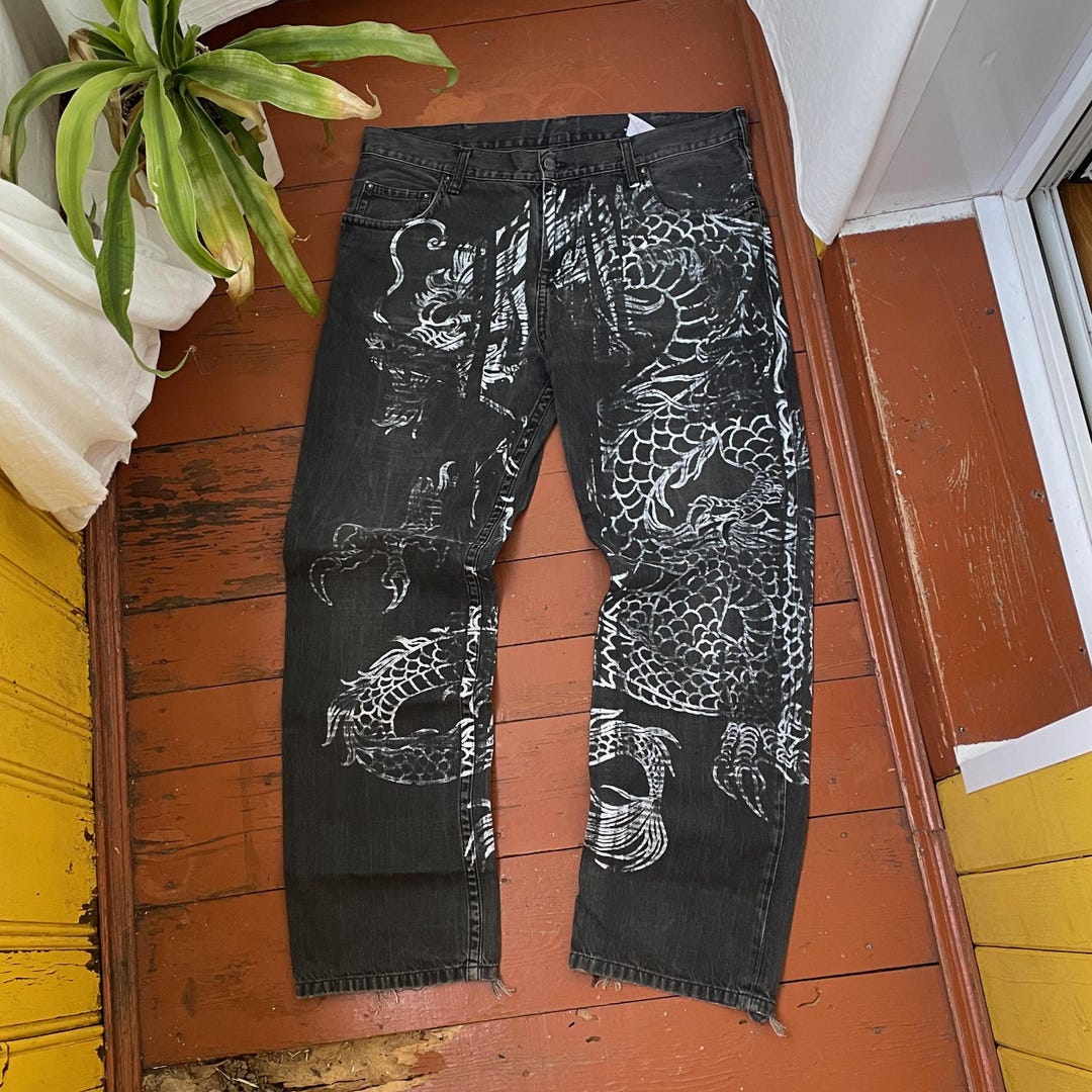 Vintage Carhartt Pants Custom Snake Big Print Alt Grunge Y2k Streetwear ...