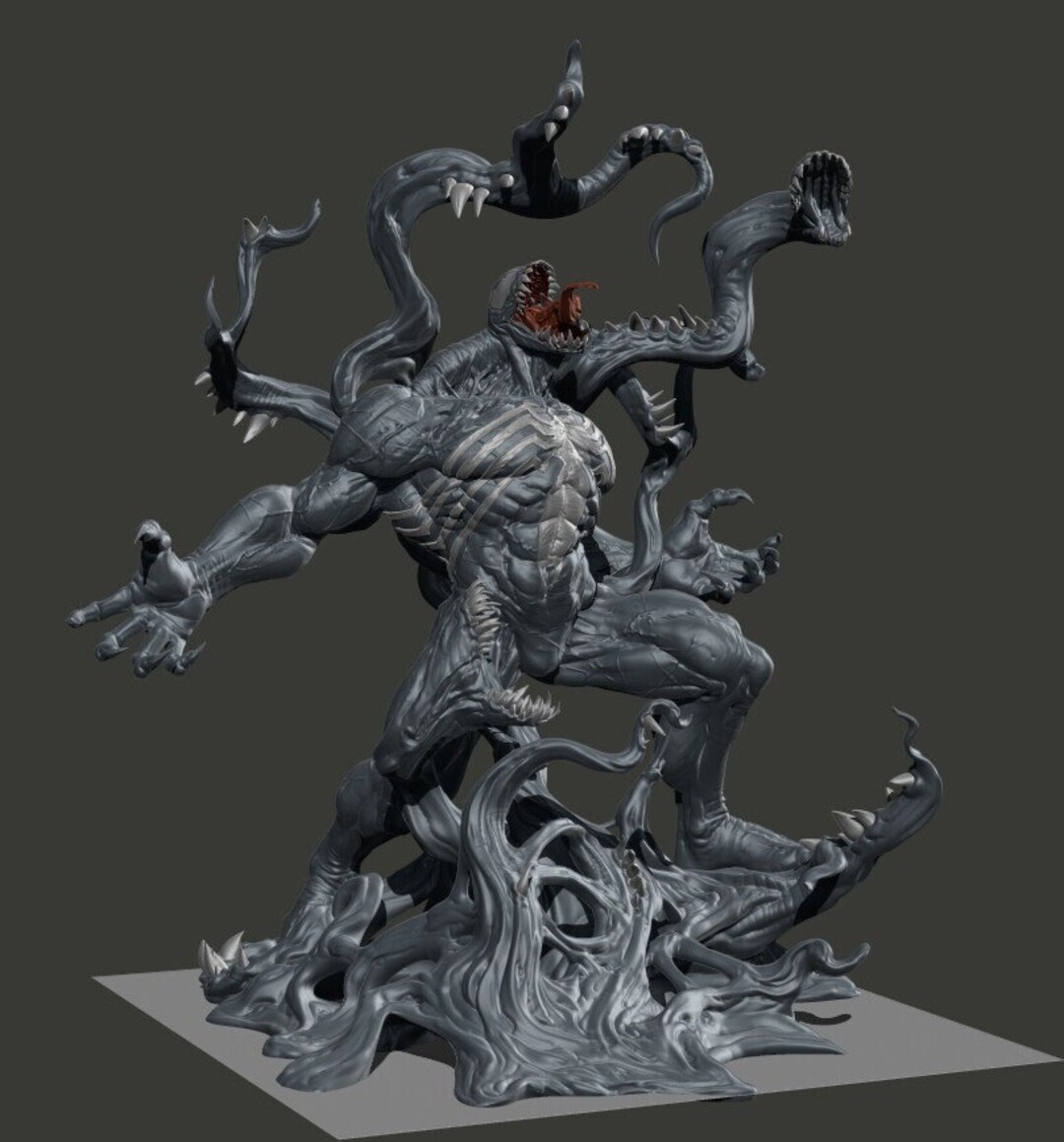 VENOM Miniature and Bust High Quality STL File 3D Model Printer Model ...