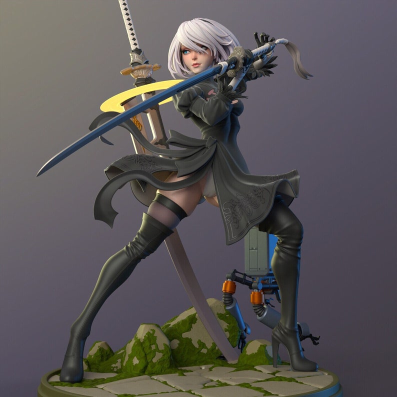 2b Nier Automata Stl File High Quality 3d Model Printer Model Action