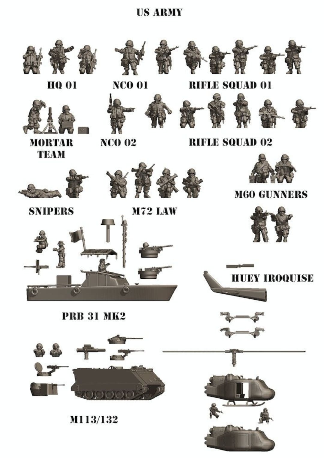 U.S and NVA Army Full Pack STL File High Quality 3D Model Printer Model ...