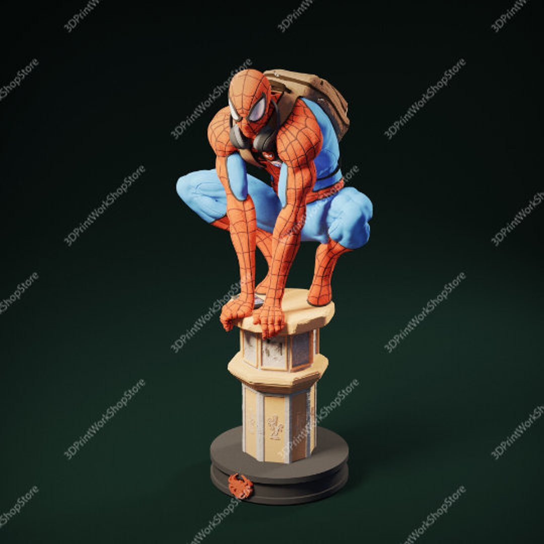 Spiderman STL File High Quality 3D Model Printer Model Action Figure ...