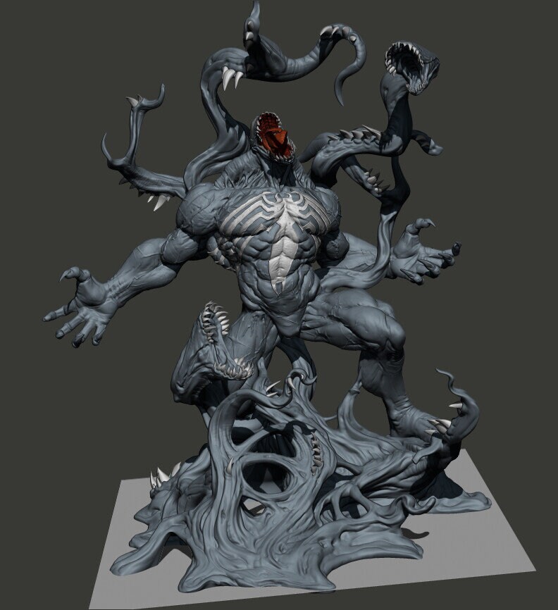 VENOM Miniature and Bust High Quality STL File 3D Model Printer Model ...