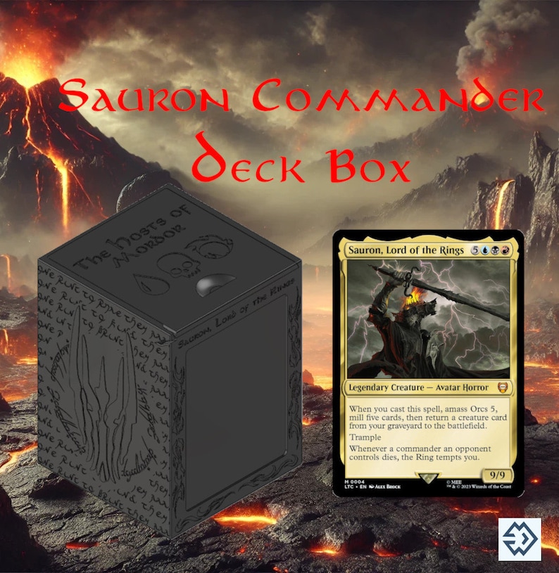 STL Files - Deck Box 100 Cards - Magic the Gathering TCG - Dark Theme ...