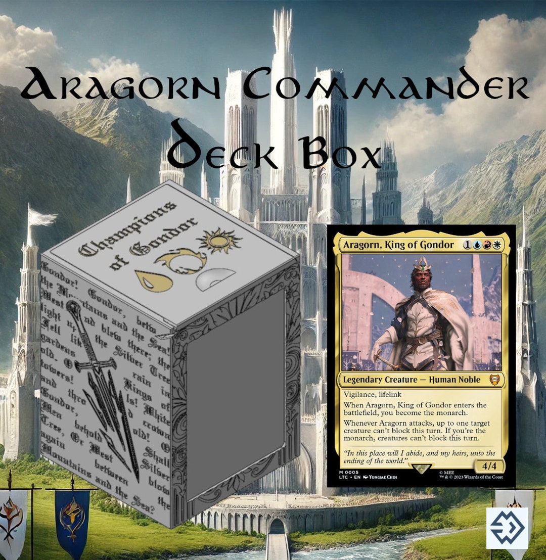 STL FILE ONLY | Aragorn Gondor Box | 3D Printer Model | Lotr Commander ...