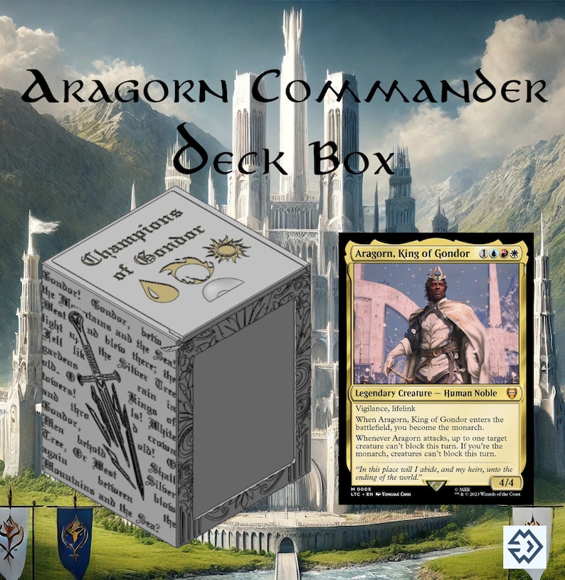 STL FILE ONLY | Aragorn Gondor Box | 3D Printer Model | Lotr Commander ...
