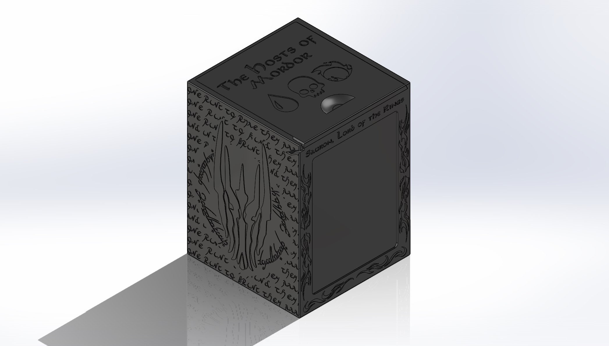 STL Files - Deck Box 100 Cards - Magic the Gathering TCG - Dark Theme ...