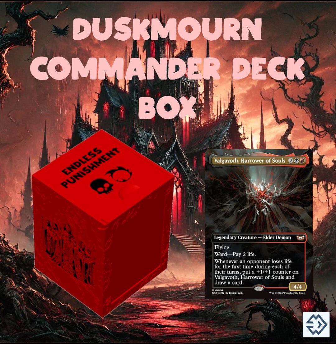 Custom 3D Printed MTG Commander Deck Box - Duskmourn Endless Punishment ...