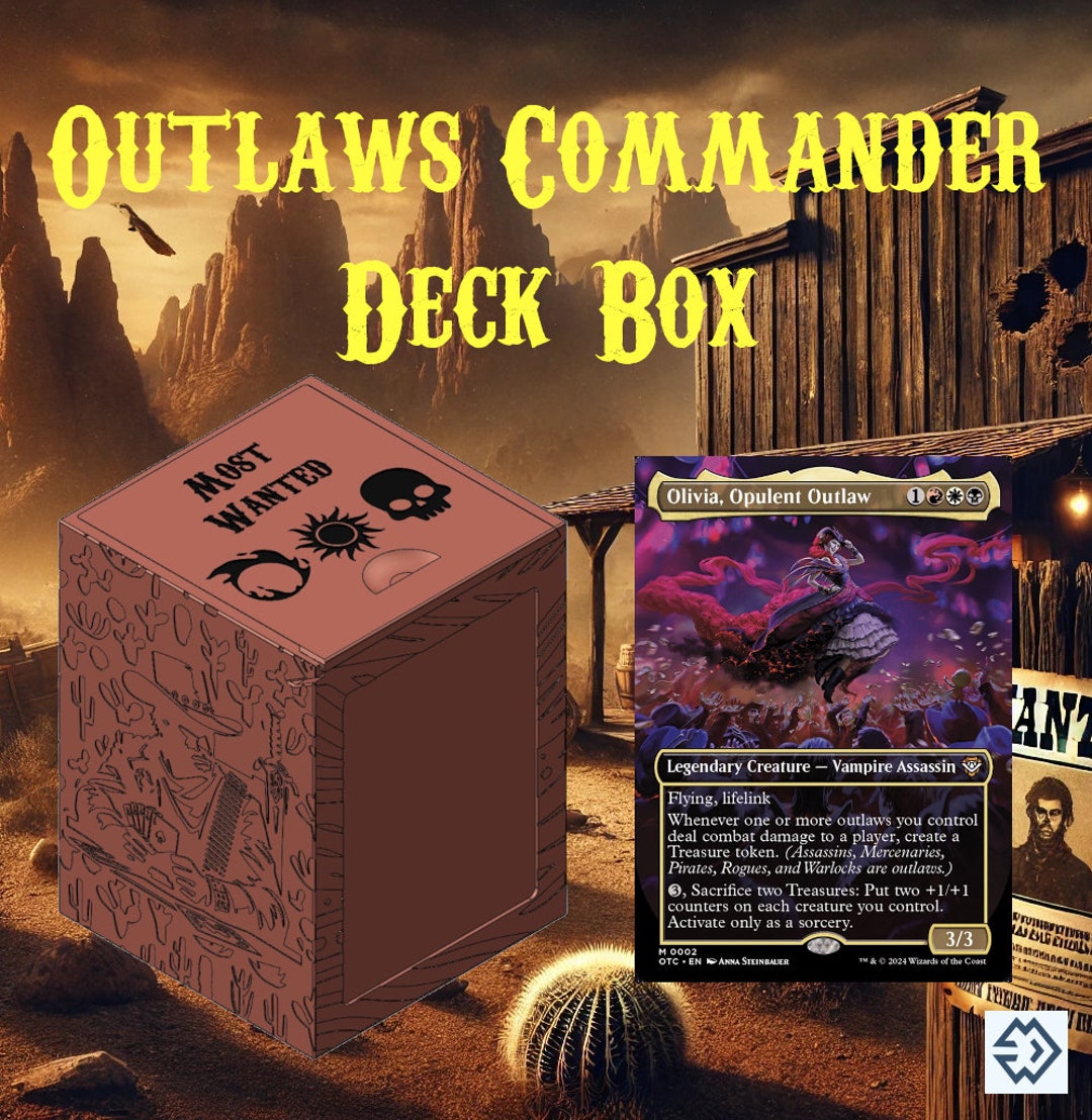 STL FILE ONLY | Outlaws Deck Box | 3D Printer Model | Thunder Junction ...