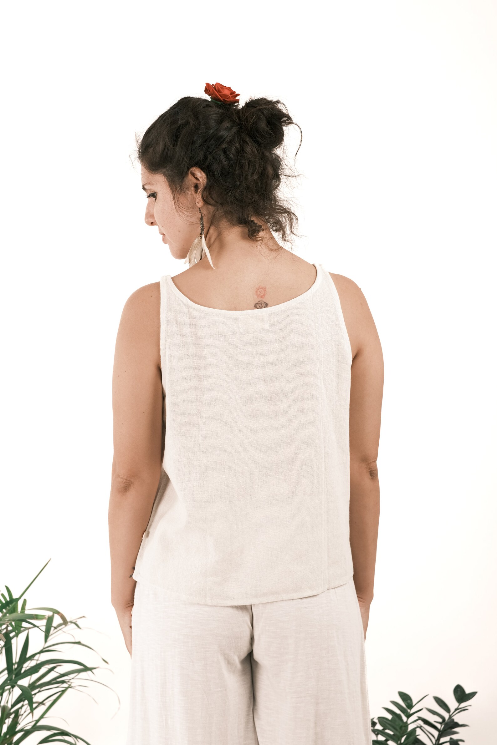 Aztec Block Print Vest Top, Organic Cotton, Handmade Using Traditional ...