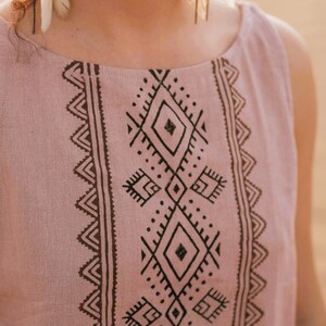 Aztec Block Print Vest Top, Organic Cotton, Handmade Using Traditional ...