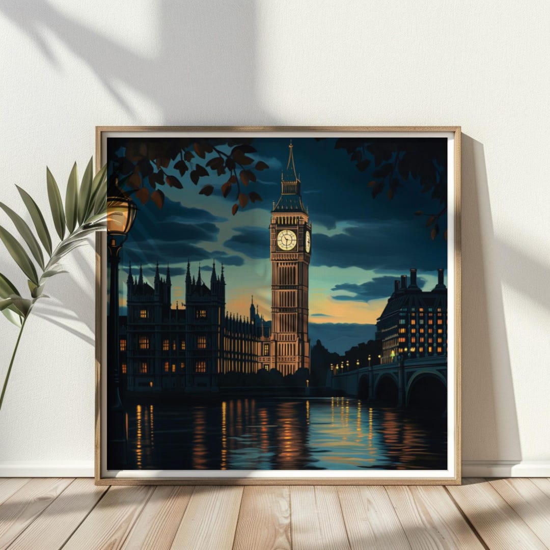 Big Ben - Nightfall - Contemporary Art Print Poster - Etsy