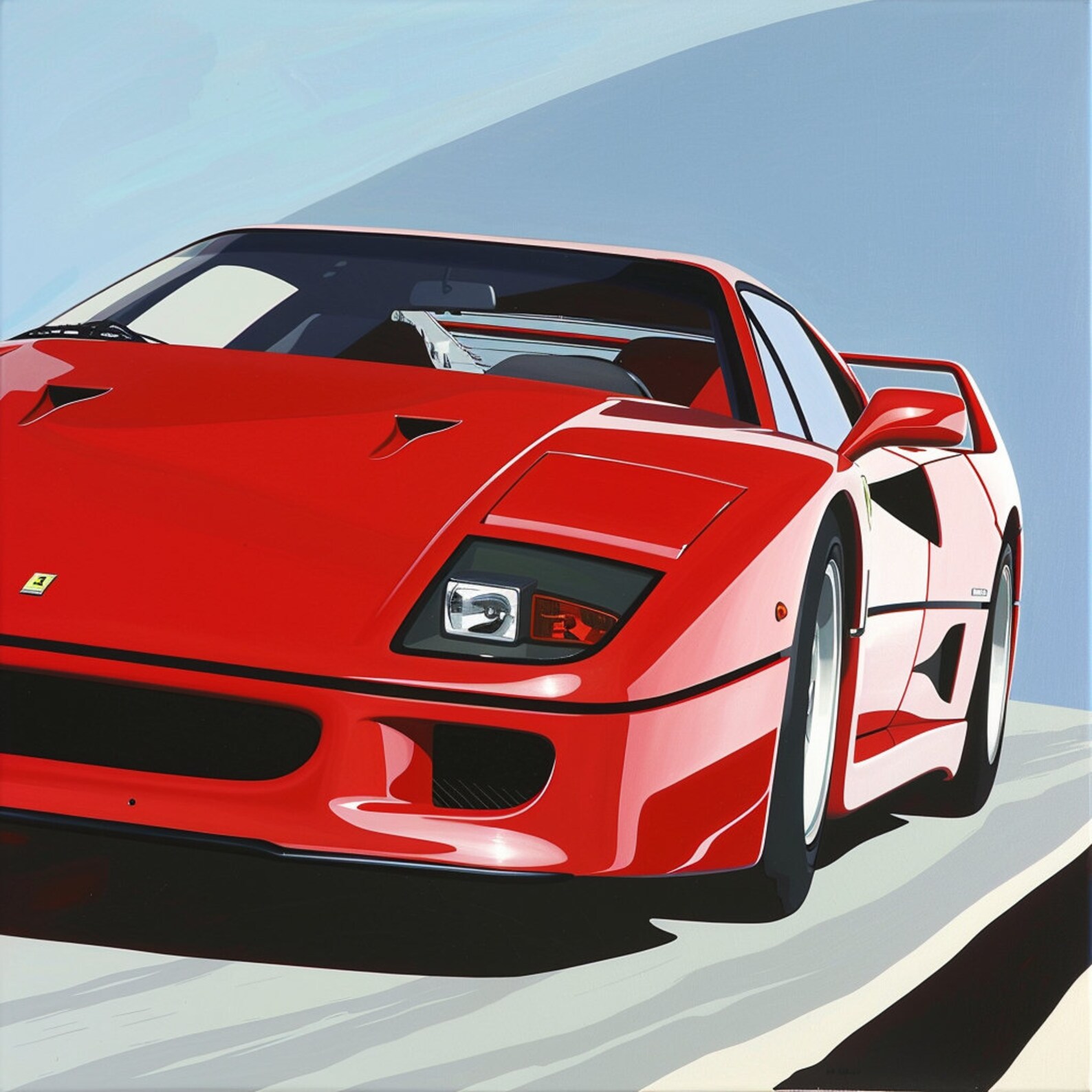 Ferrari F40 - Contemporary Art Print Digital Poster - Etsy