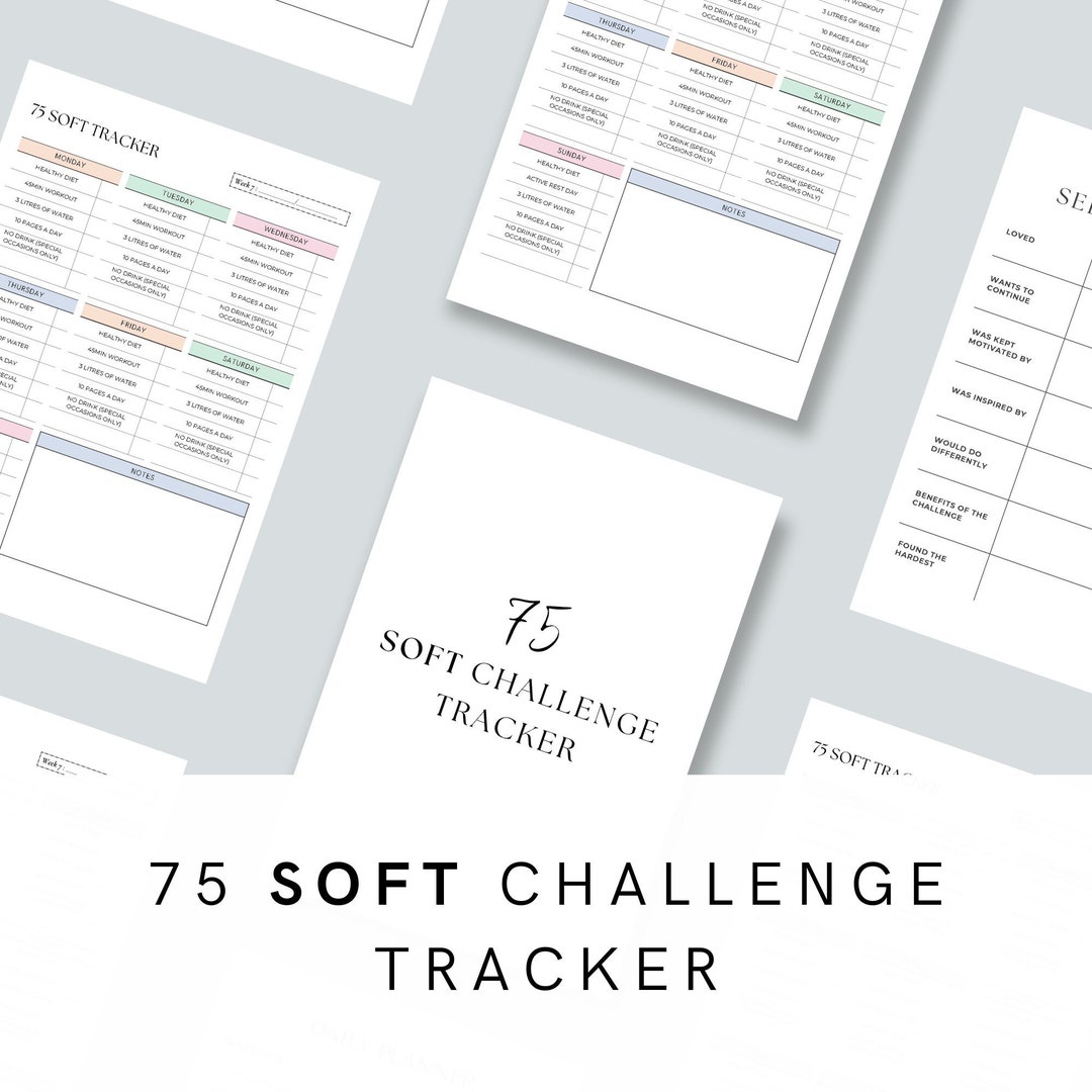 75 Soft Challenge Tracker - Etsy