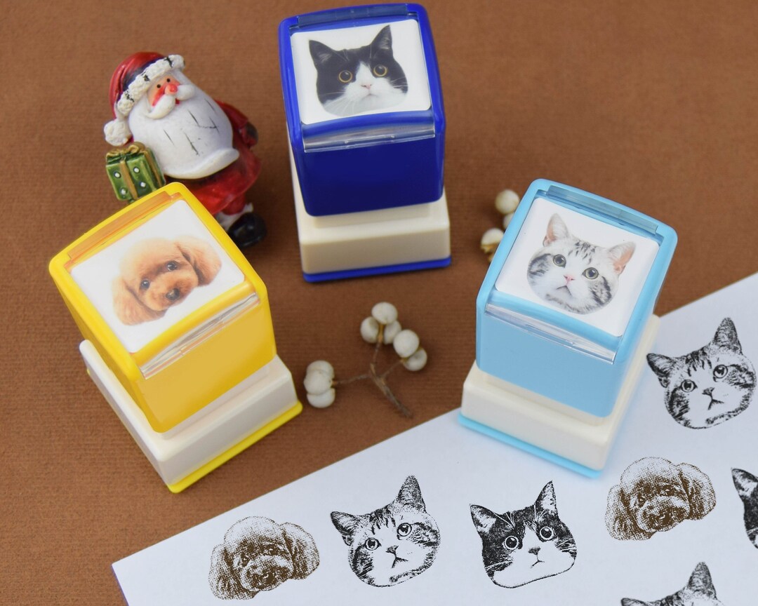 Custom Pet Portrait Stamp Custom Cat Dog Stamp Personalized Animal ...