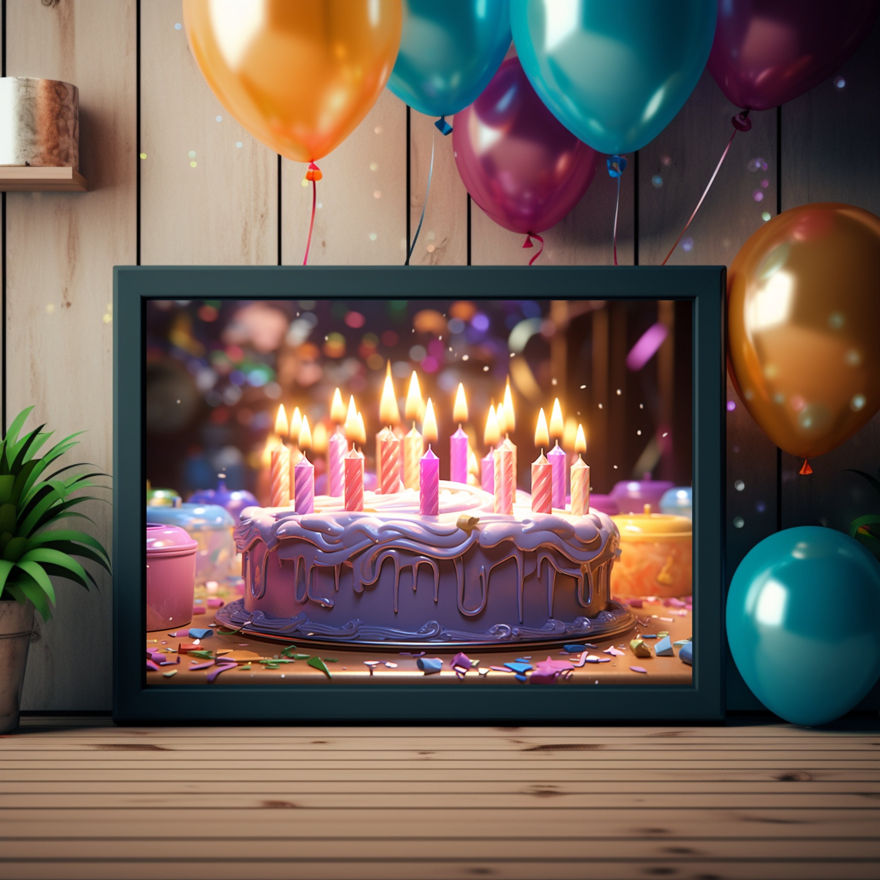 Samsung Frame Tv Art Birthday, Frame TV Art Happy Birthday, Samsung Art ...