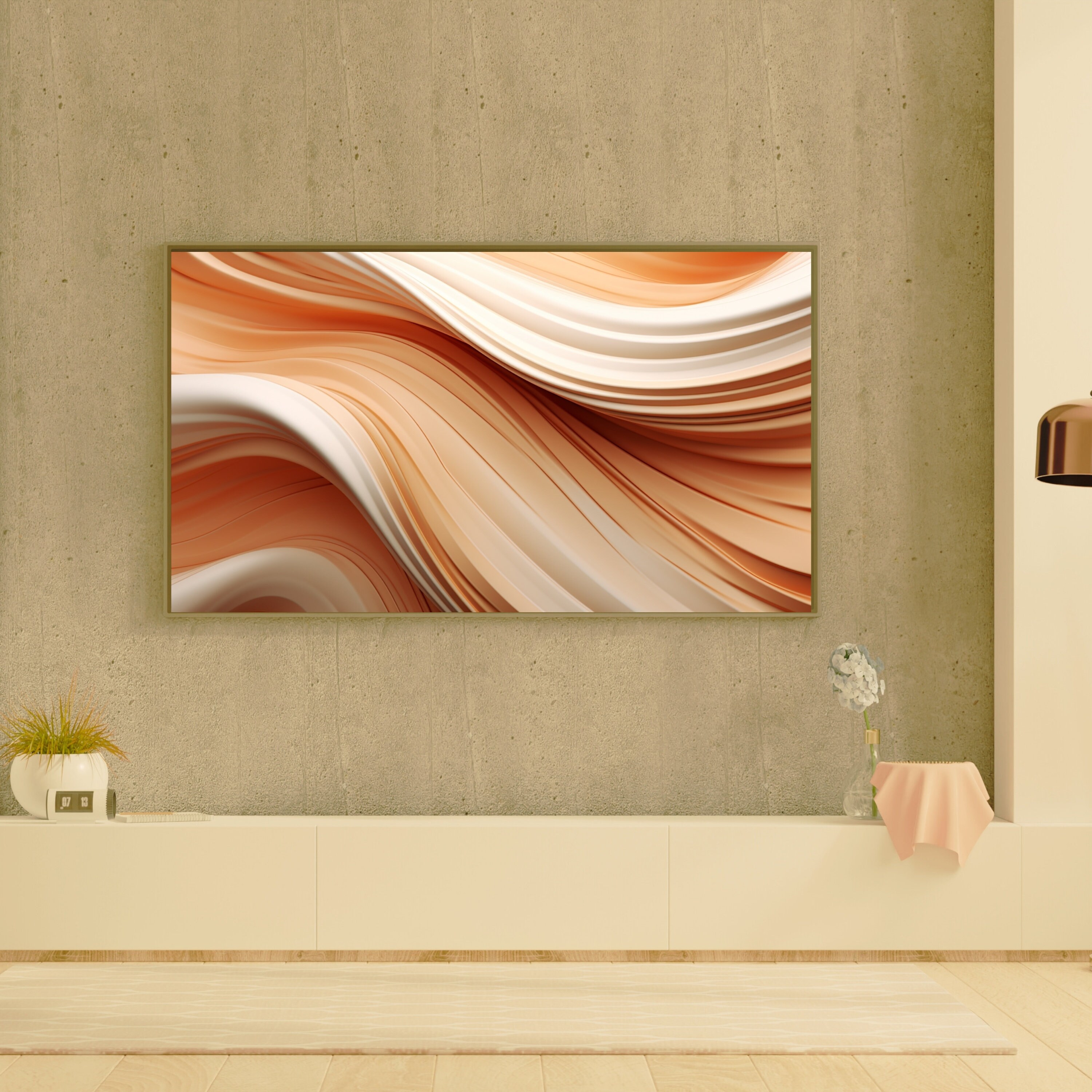 Abstract FRAME TV Art Digital Download Modern Frame Tv Art File Brown ...