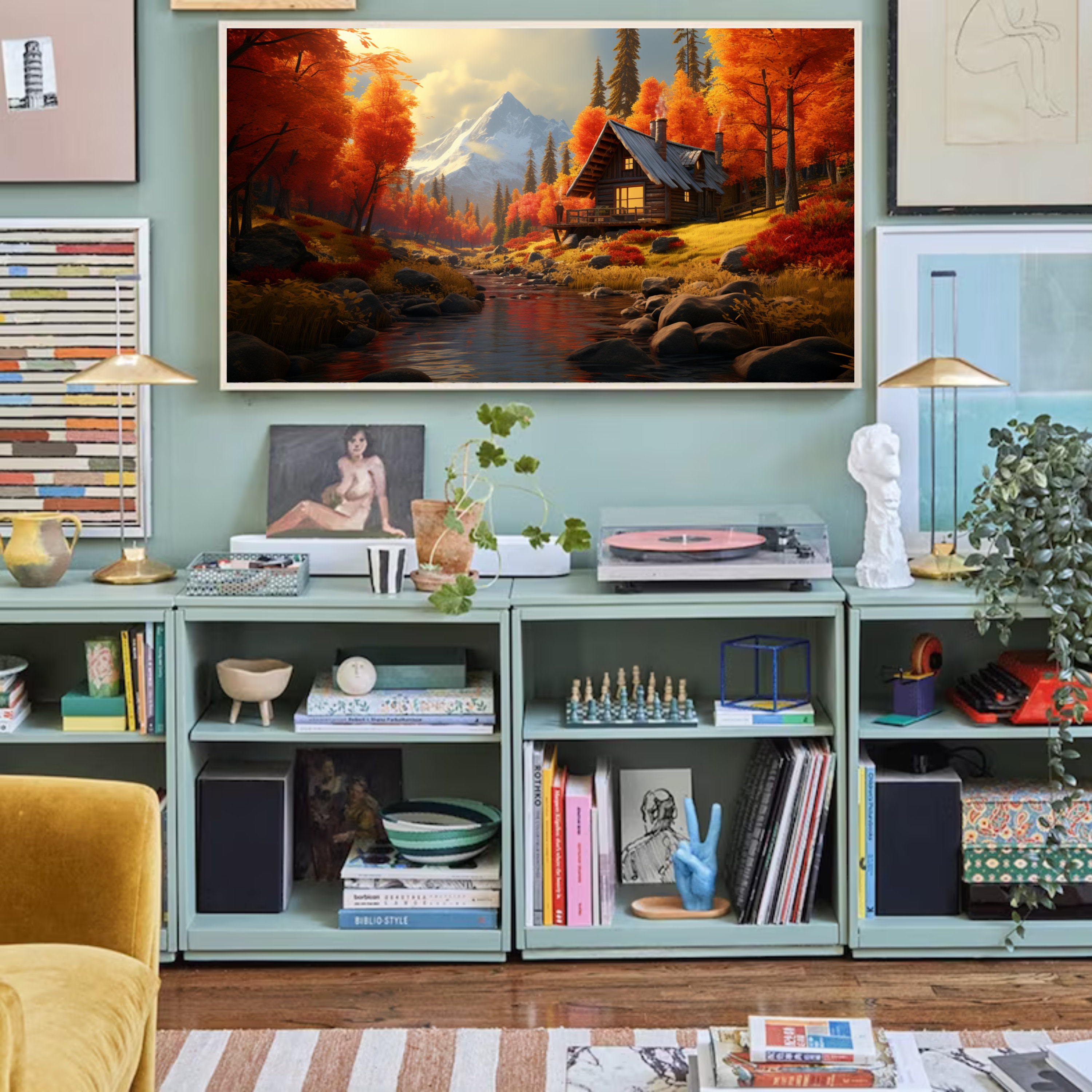 Fall Frame TV Art Vintage Autumn Landscape Oil Painting | Art DIGITAL ...