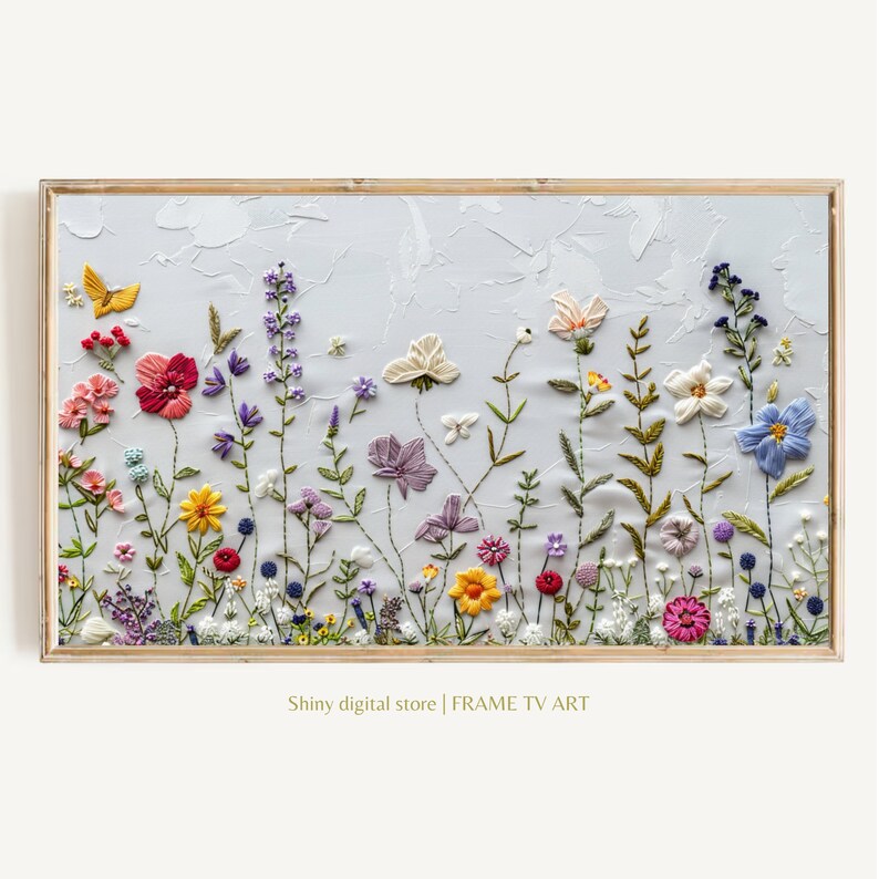 Frame TV Colorful Spring Art Set of 9 Textured Art for Frame TV Digital ...