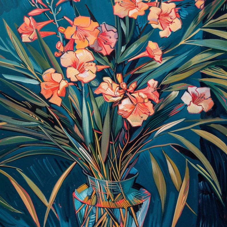 Vincent Van Gogh oleanders Printable Famous Art Prints. Instant ...