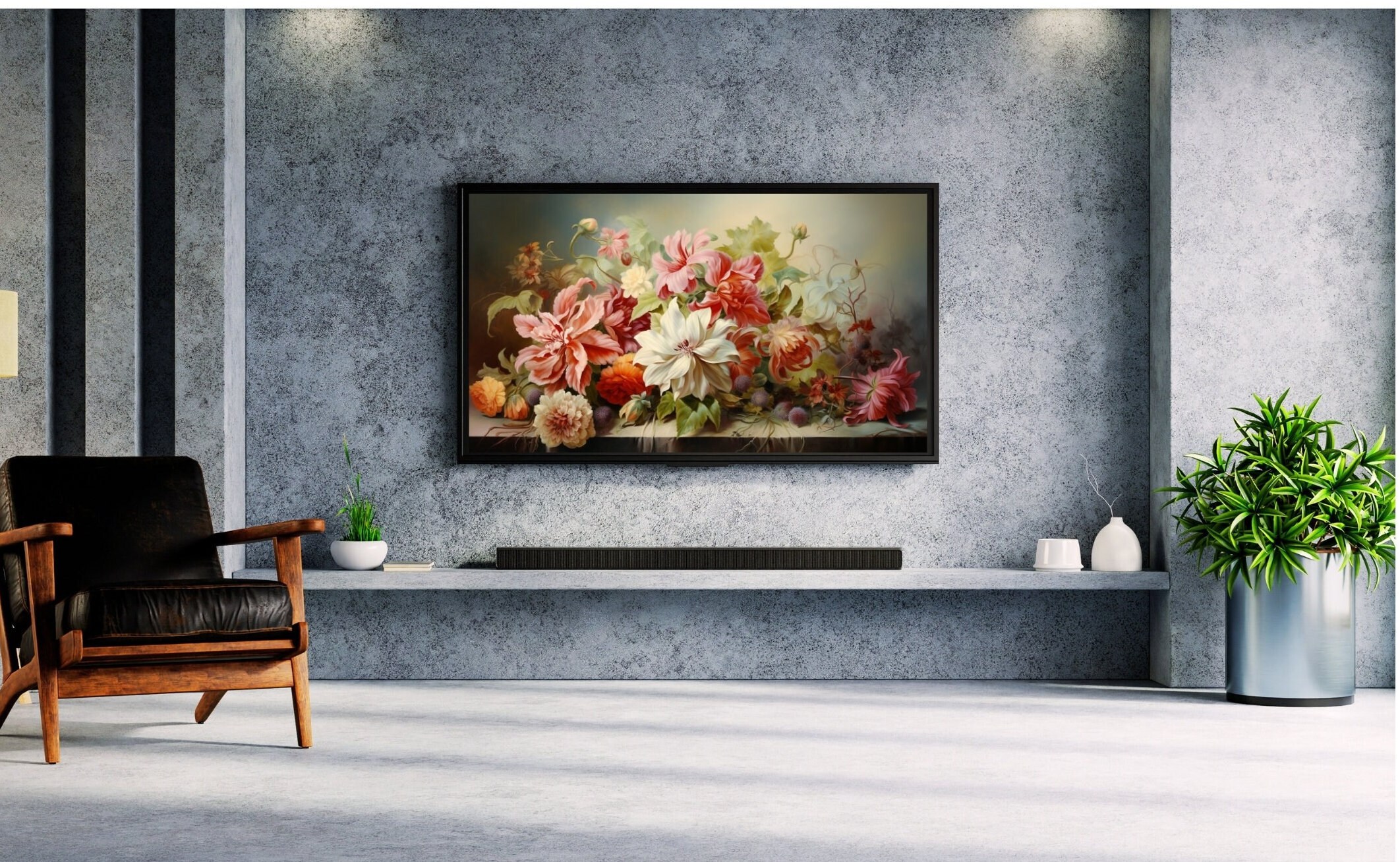 Spring Floral Frame TV Art Retro Blossom Digital Wall Art Ideal for ...