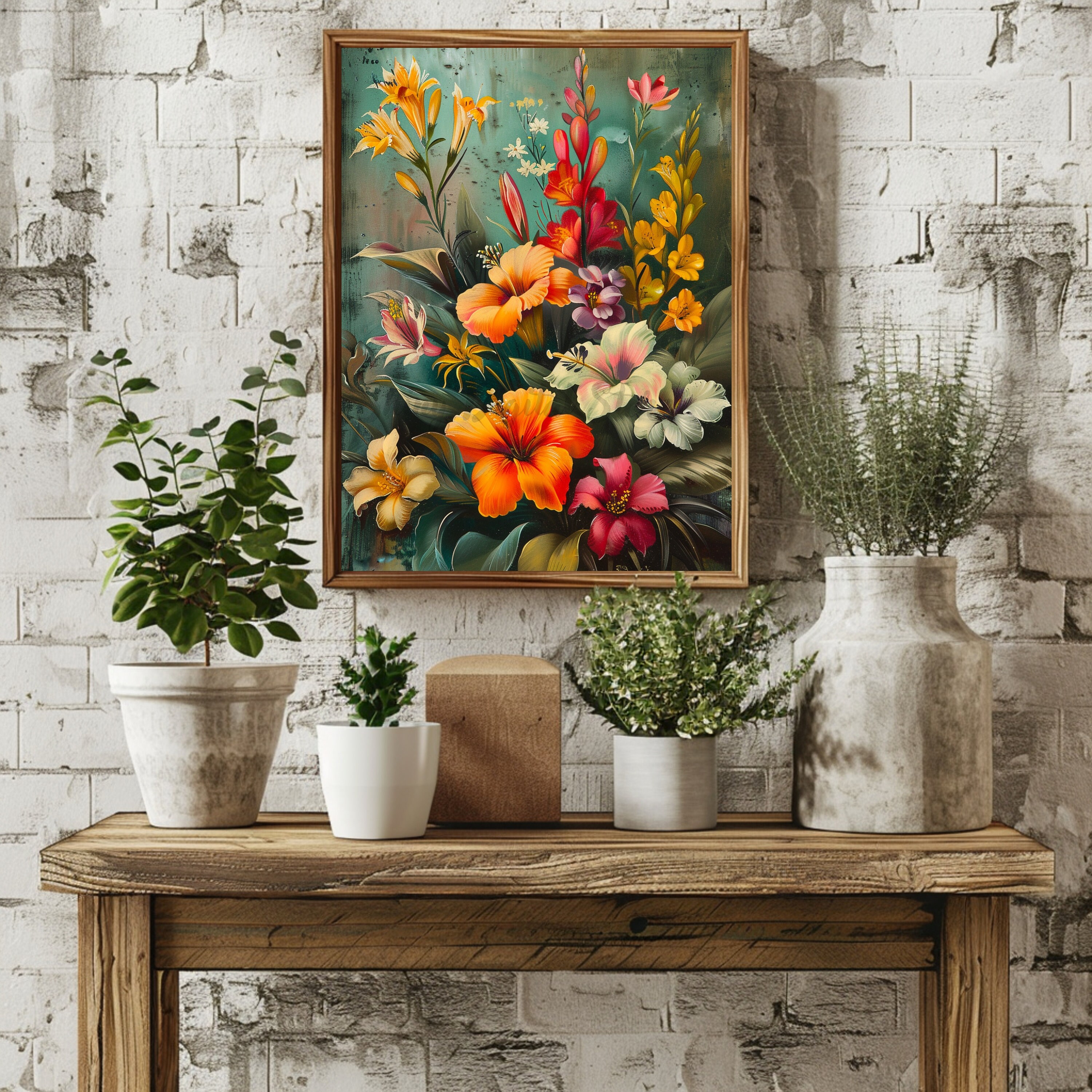 Colorful Flower Print, Floral Print, Flower Wall Decor, Flower Print ...