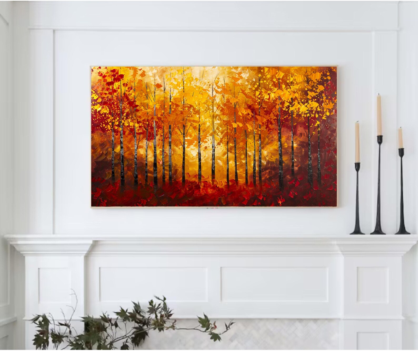 Frame TV Art Fall Downloadable Impressionist Painting | Autumn Leaves ...