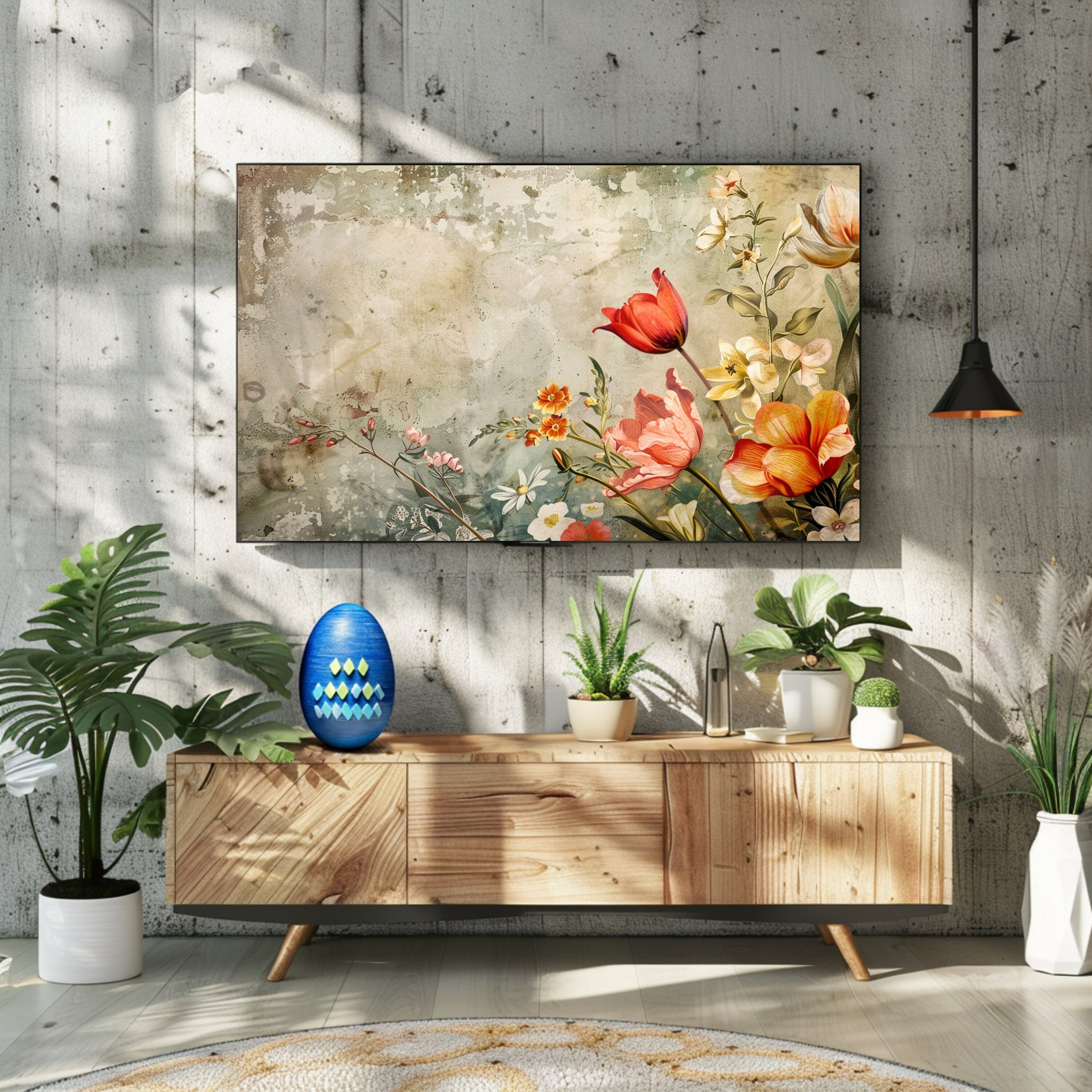 Spring Flowers Frame Easter Frame TV Art Easter TV Screensaver Spring ...